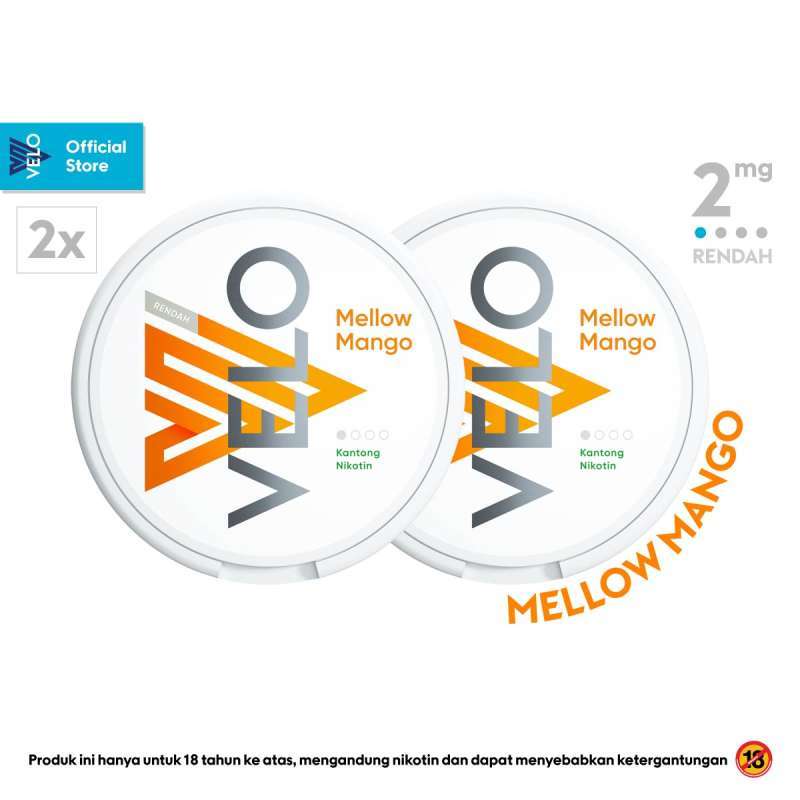 Jual Velo Mellow Mango 2mg Kantong Nikotin - Twin Pack di Seller Velo ...