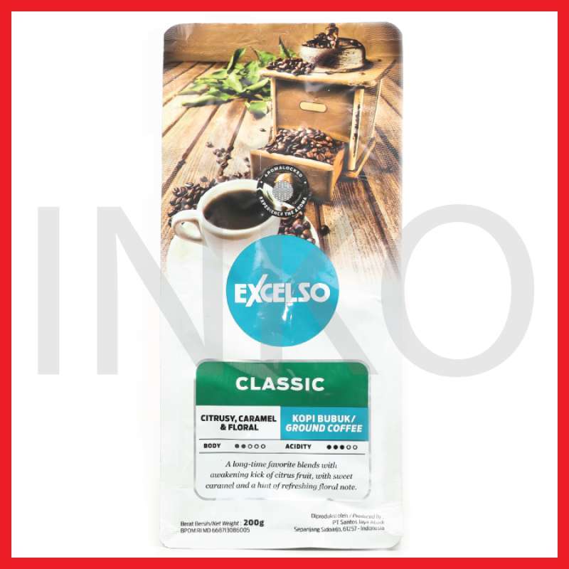 Jual Excelso Classic Kopi Bubuk Ground Coffee 200gr Di Seller Inko ...
