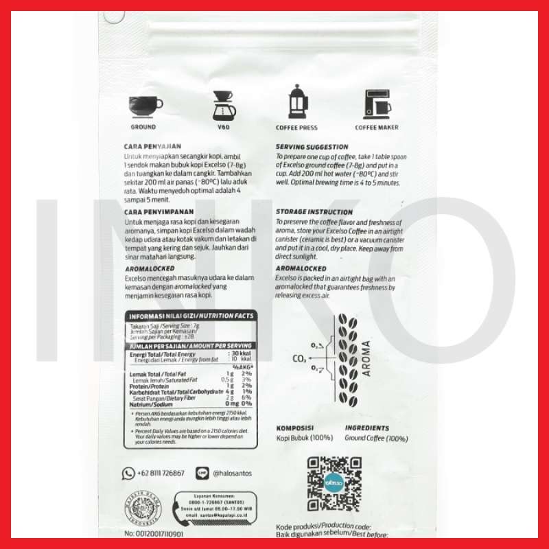 Jual Excelso Classic Kopi Bubuk Ground Coffee 200gr Di Seller Inko ...