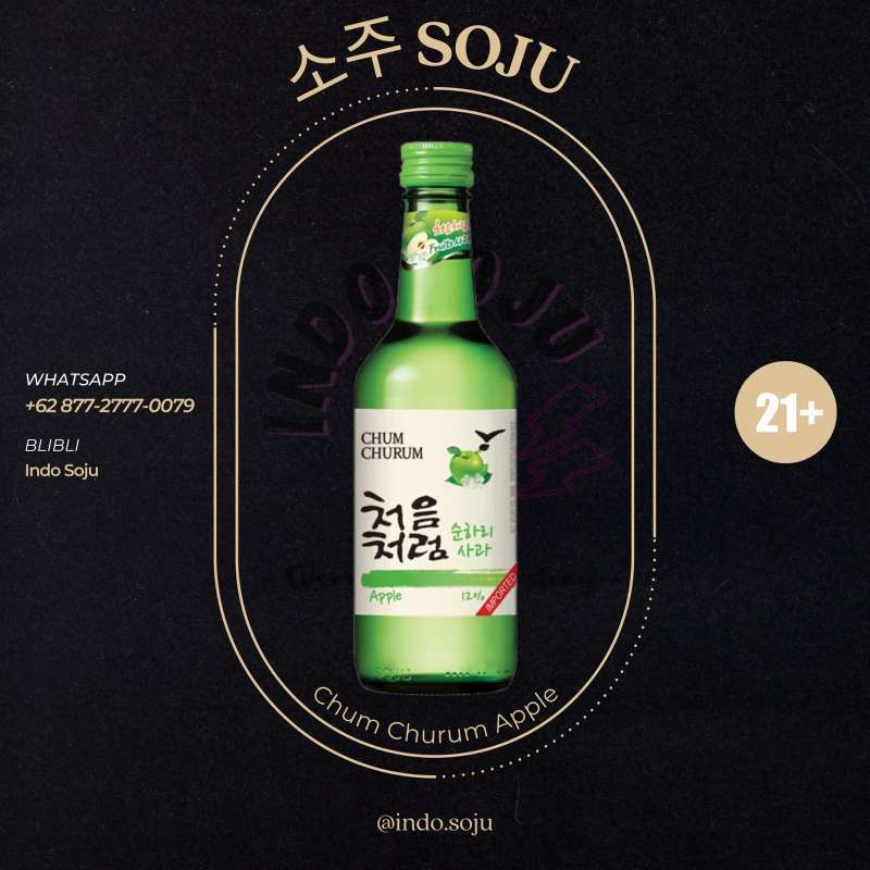 Promo Chum Churum Soju Rasa Apel minuman alkohol korea 360ml Diskon 17% ...