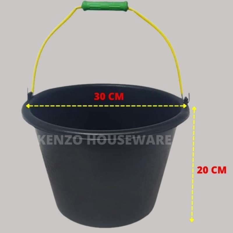 Jual Ember Plastik Cor Timba 18 Ember Cor Anti Pecah Hitam Awet ...