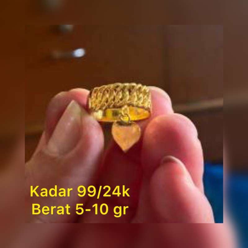 Promo Cincin 24k emas asli kadar 99 Diskon 3% di Seller Megastore26 ...