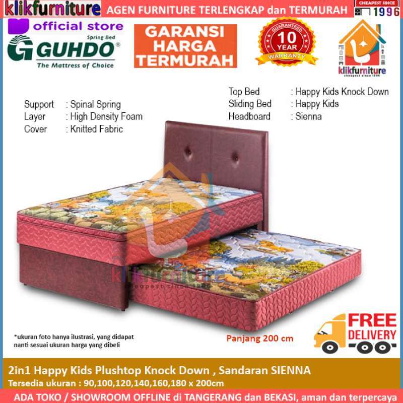 Jual 2in1 Happy Kids Plushtop Knock Down Sienna Guhdo Springbed Di Seller Klikfurniture ...