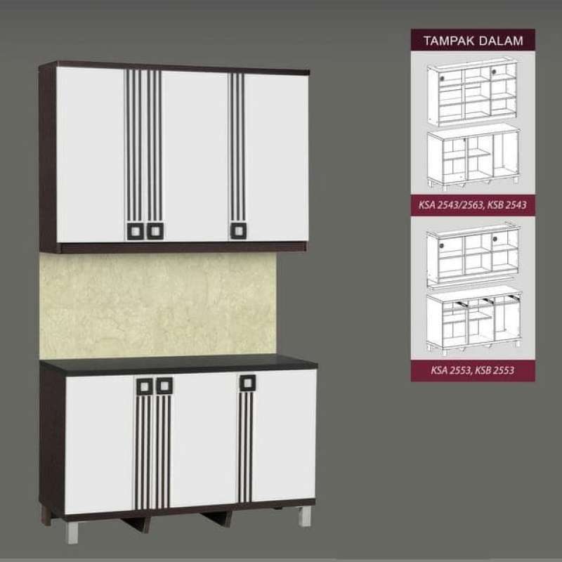 Promo RAK PIRING LEMARI DAPUR KITCHEN SET ATAS BAWAH 3PINTU POLOS ...