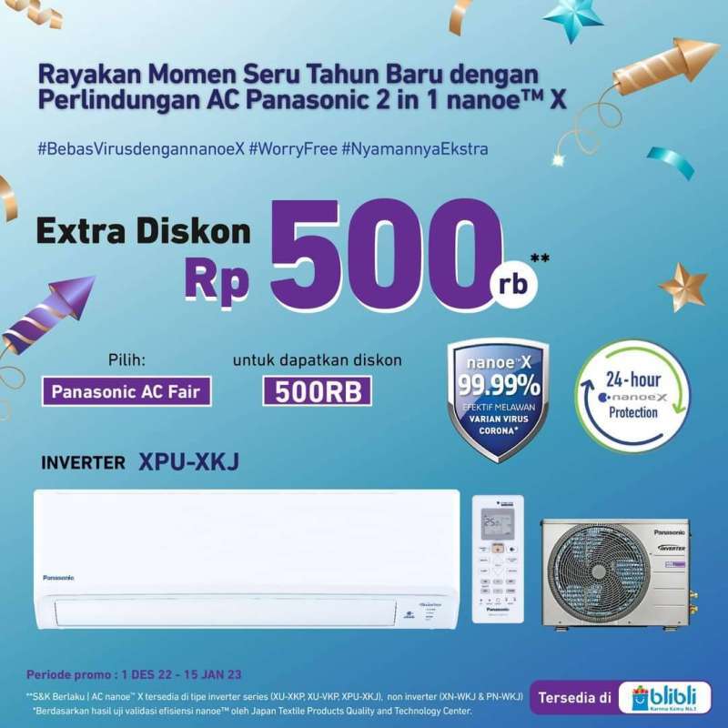 Promo Panasonic Ac Deluxe Inverter Split 1pk - Cs/cu Xpu9xkj Diskon 11% ...