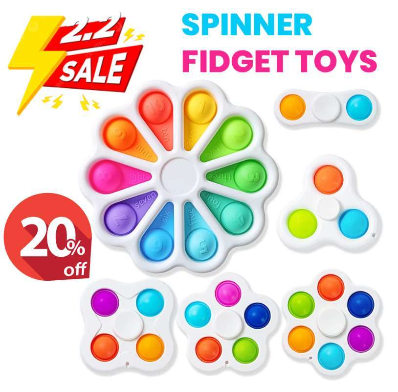 Jual BSI 10 Pop it Spinner Mainan Fidget Toys Push Viral Child Edukasi ...