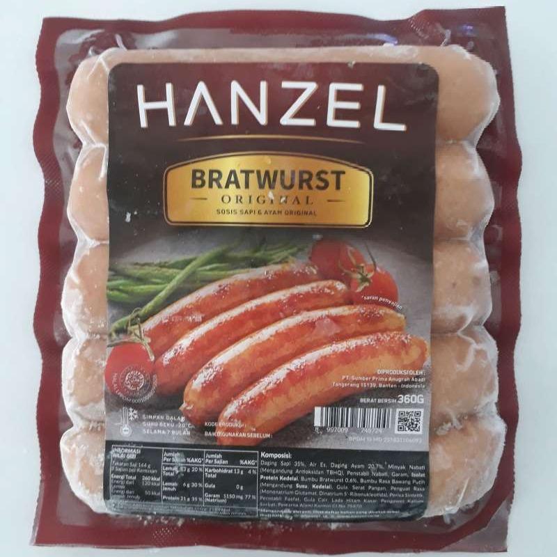 Jual Hanzel Bratwurst Sosis Sapi Bakar Original isi 5 Pcs 360 Gram ...