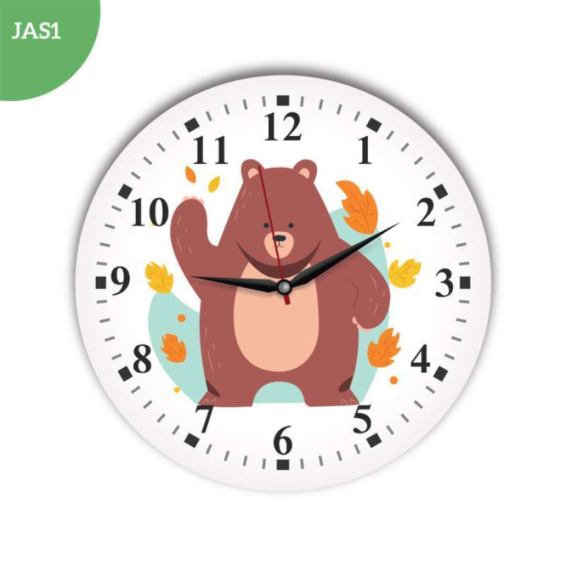 Promo JAM DINDING RUMAH MINIMALIS MODERN KAYU MDF CUTE ANIMAL Diskon 40 ...