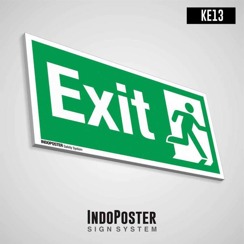 Jual Safety Sign Emergency Rambu K3 Pvc Tanda Pintu Exit Ukuran S (30 X 15 Cm) Di Seller ...