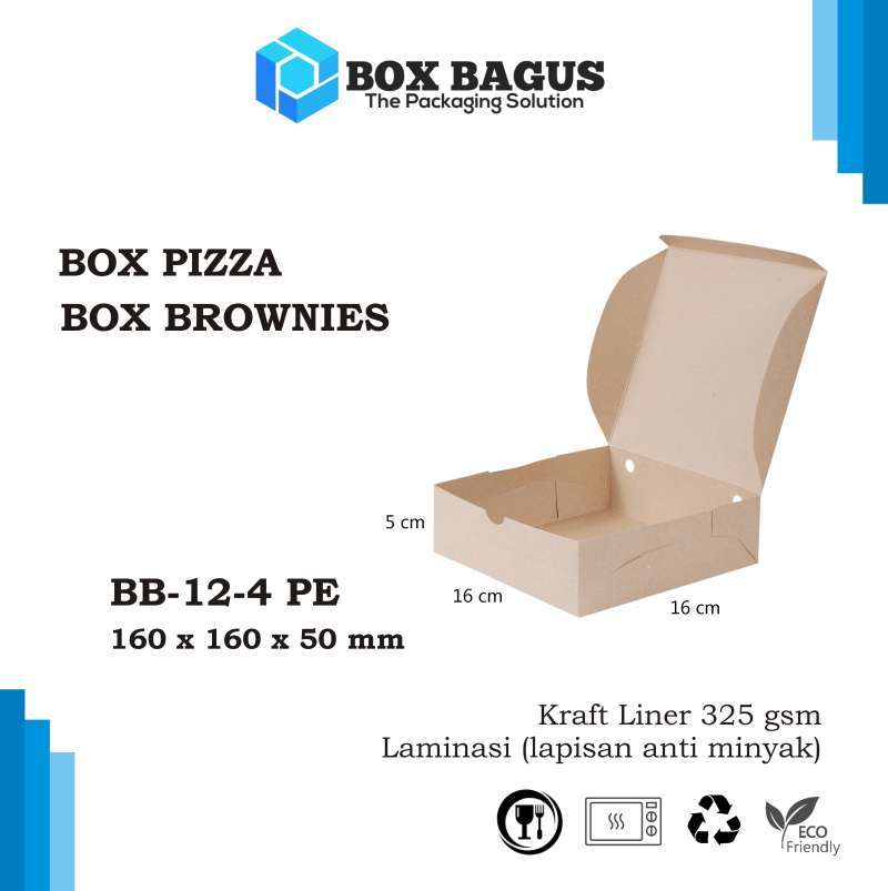 Jual (Isi 25 pcs) BOX DUS KOTAK HAMPERS PIZZA ROTI BROWNIES KUE SNACK ...