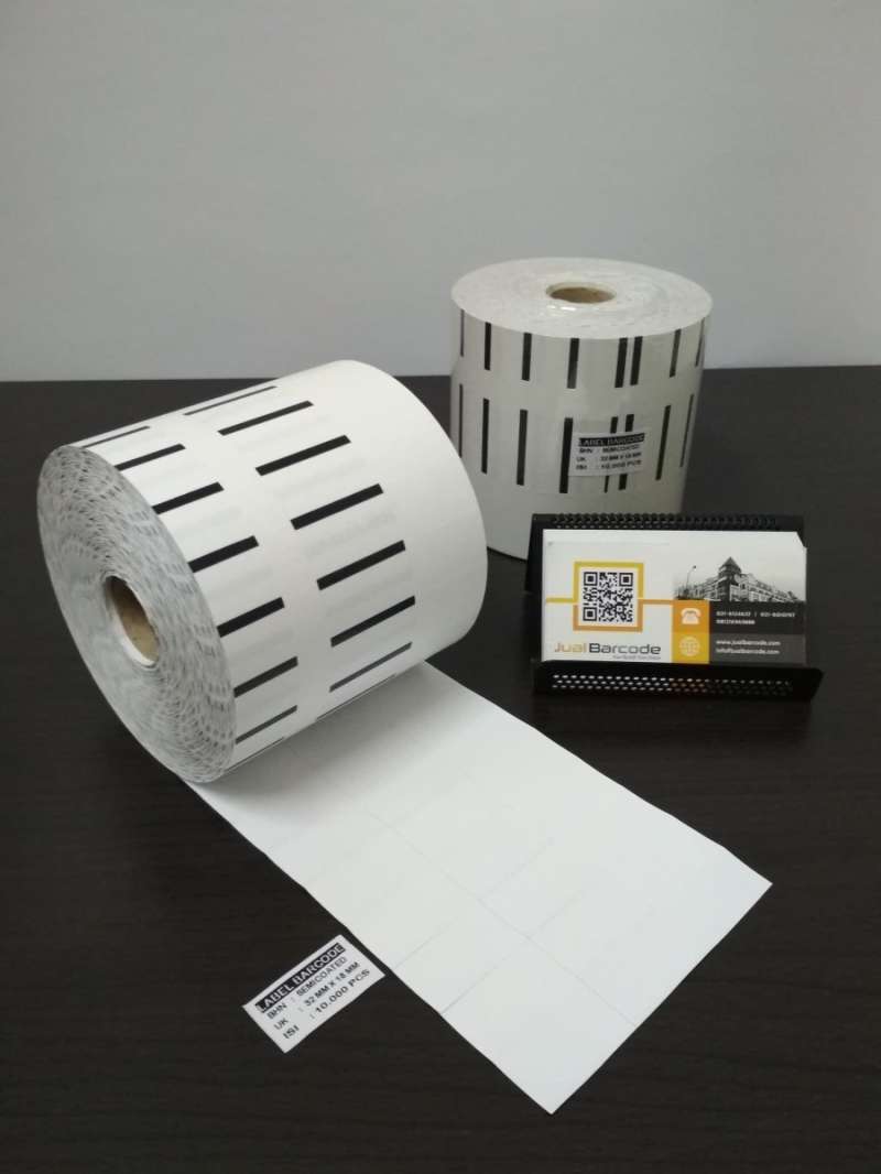 Jual Label Printer Barcode 32x18mm - 32x18 Mm - 3 Line Semicoated Isi ...