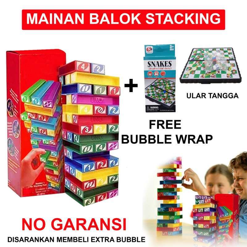 Jual Permainan Balok Keluarga + Ular Tangga Boardgame Di Seller Momkids ...