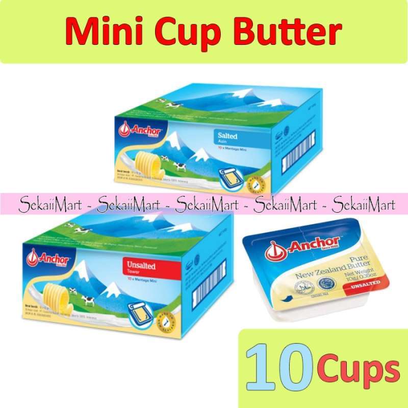 Jual ANCHOR Salted / Unsalted Mini Cup Butter 7gr - Mentega Asin ...