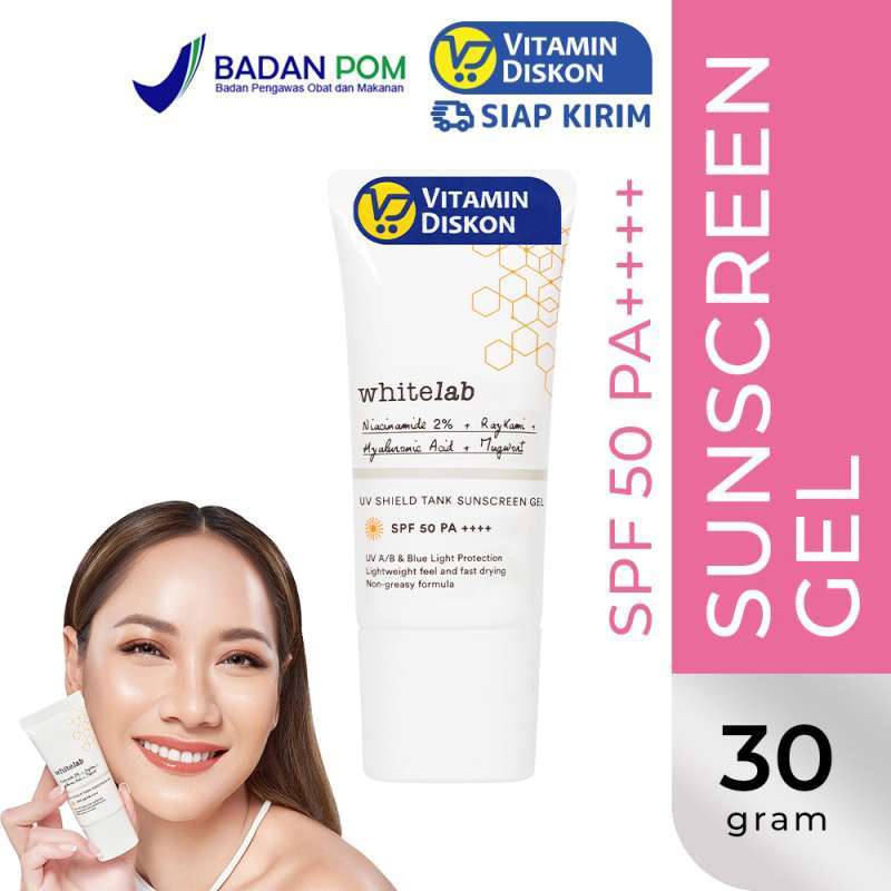 Jual WHITELAB UV SHIELD TANK SUNSCREEN GEL SPF 50++ PA++++ 30GR di ...