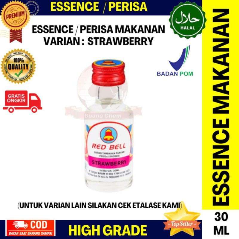 Jual Perisa Makanan Strawberry Red Bell 30ML HALAL / Strawbery Essence ...