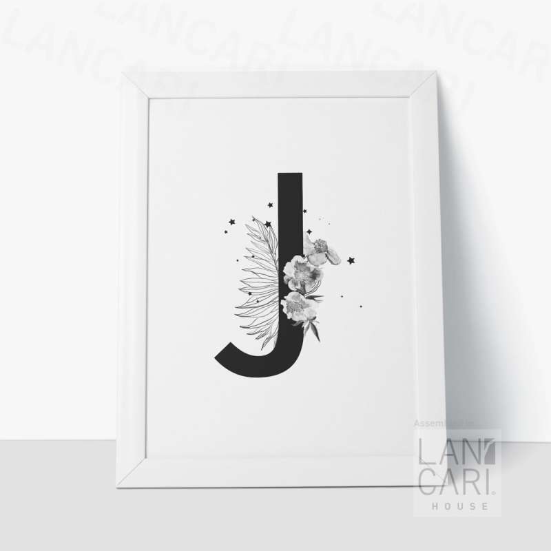 Jual Inisial Frame J Dekorasi Nama Wedding Name Sign Midnight Hiasan ...