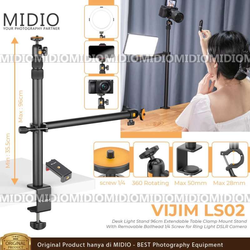 Jual Ulanzi VIJIM LS02 Bracket Clamp Table Desk Mount Extension Arm di ...