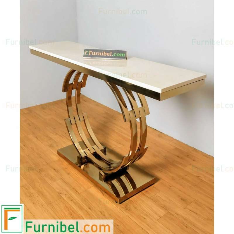 Jual Meja Foyer Stainless Rose Gold Minimalis Lingkaran Mewah di Seller ...