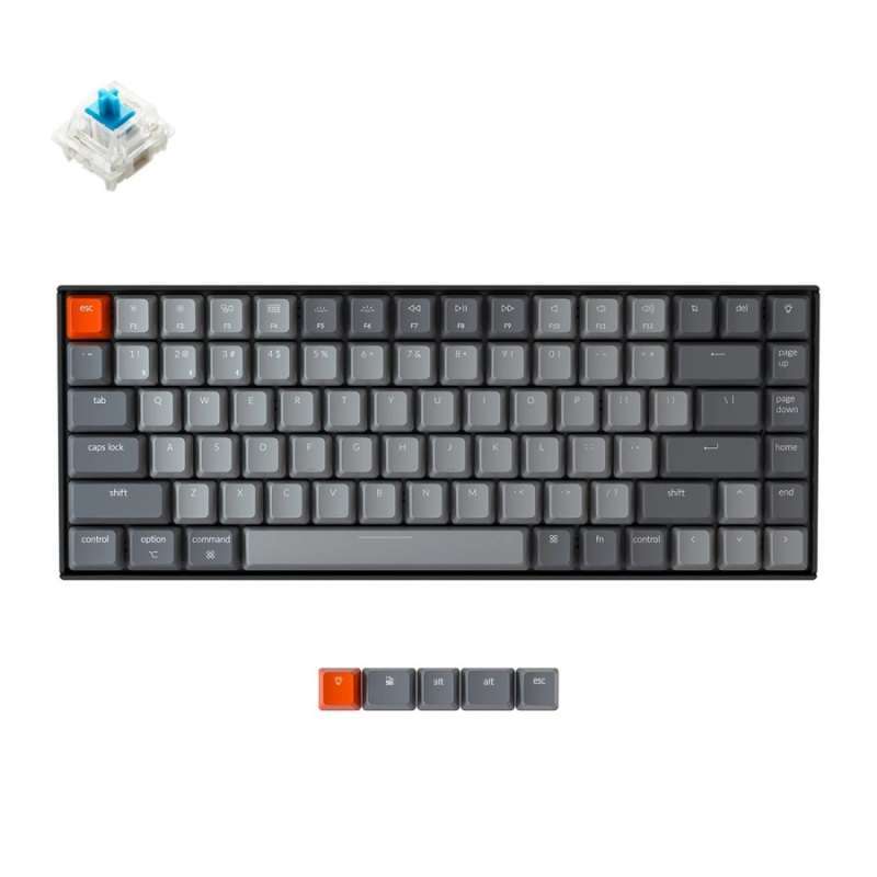 Promo Keychron K2 WHITE Backlight PLASTIC Frame Wireless Mechanical ...