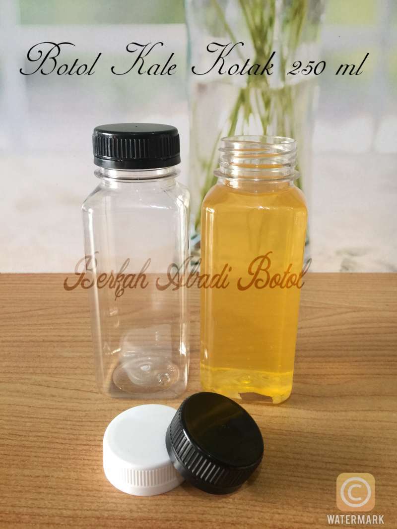 Promo Botol Plastik Kale Kotak 250 ml Botol Kale Tebal Botol Plastik ...