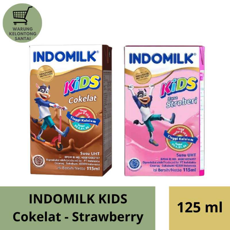 Jual Indomilk Kids Susu Uht 125ml Rasa Cokelat - Strawberry Di Seller ...