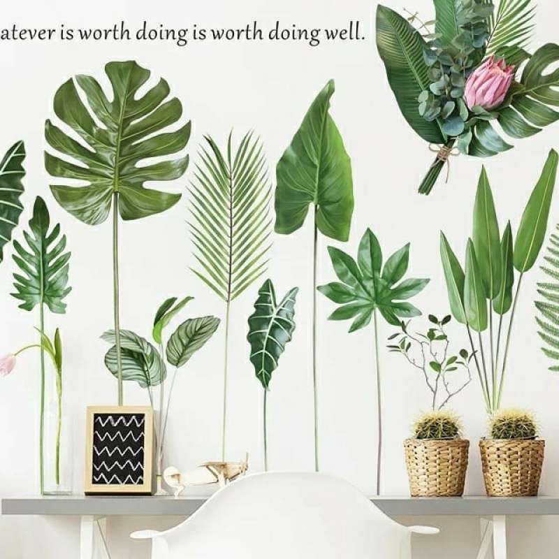 Promo Gratis Ongkir Sticker Dinding Alokasia Plants / Wallsticker ...