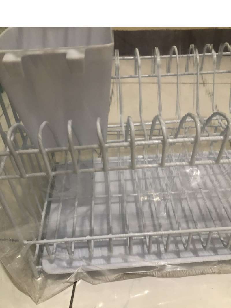 Promo Rak piring 3 susun besi modelline + tatakan dan tempat sendok ...