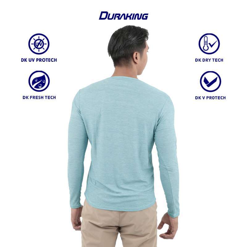 Promo Duraking Running Jersey Long Sleeve (Man) Basic Color Tee - Teal ...
