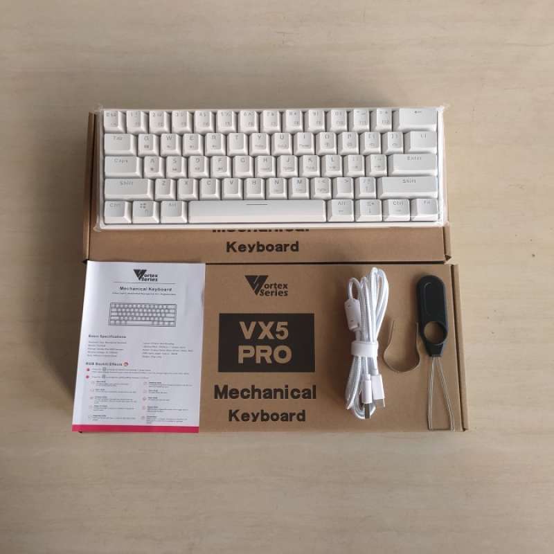 Jual VortexSeries VX5 PRO 60% Mechanical Keyboard - Putih Outemu Brown ...