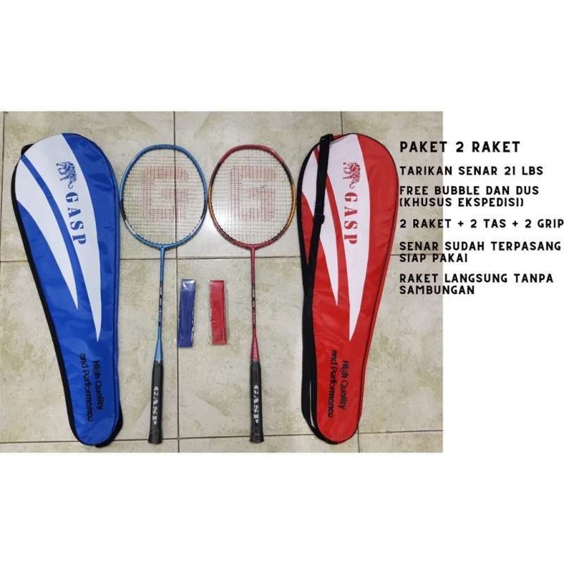Jual Raket Badminton Bulutangkis Senar Komplit Dengan Grip Dan Kok ...