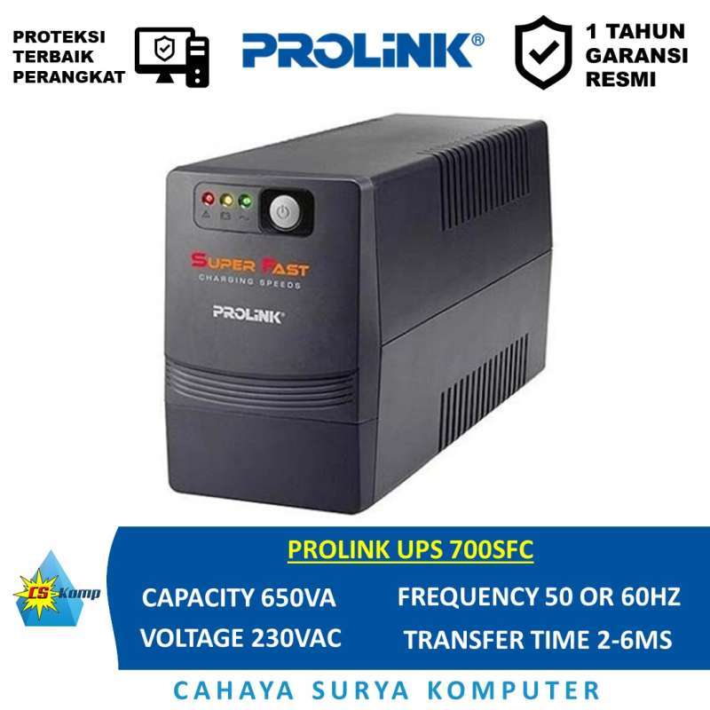 Promo PROLINK UPS 700SFC | 650VA Diskon 7% di Seller Cahaya Surya ...