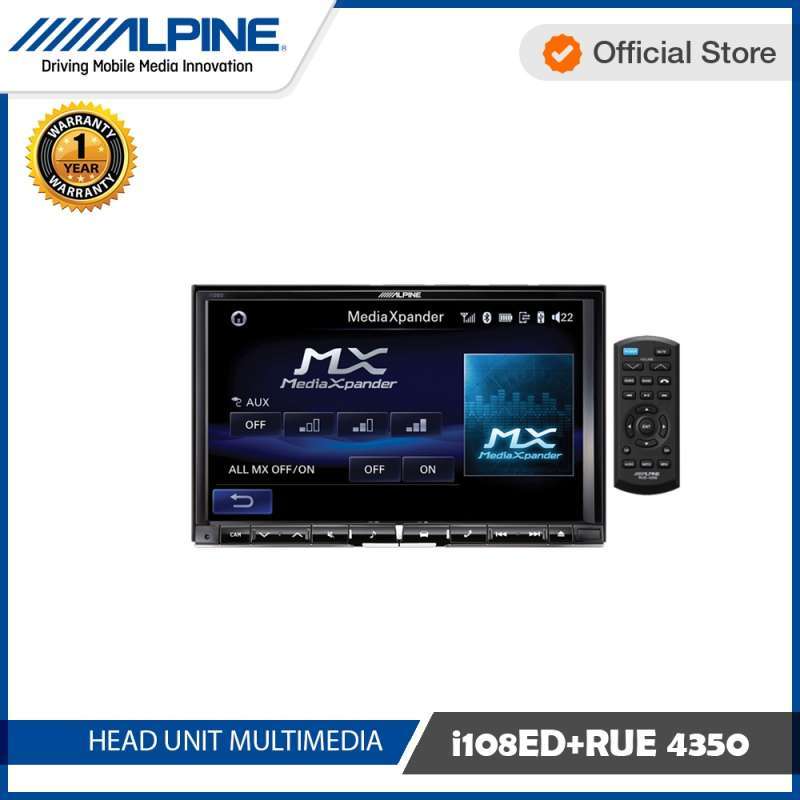 Promo ALPINE Head Unit i108ed 8 inch Hi-Res Doubledin DVD + RUE 4350 ...