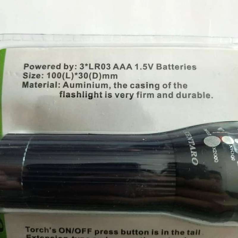 Promo SENTER LED 3 IN 1 KENTARO BODY ALUMINUM + ZOOM Diskon 20% di ...