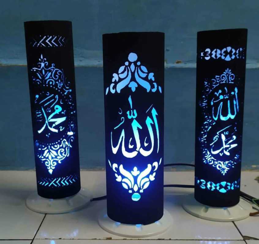 Jual Lampu Handmade Paralon PVC Motif Kaligrafi Cantik 2022 - Lampu ...