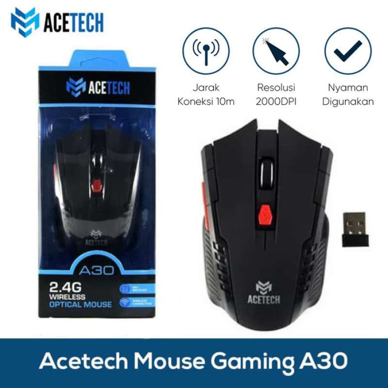 Jual Acetech A30 Mouse Gaming Wireless - Mouse Wireless Gamers 2.4ghz ...