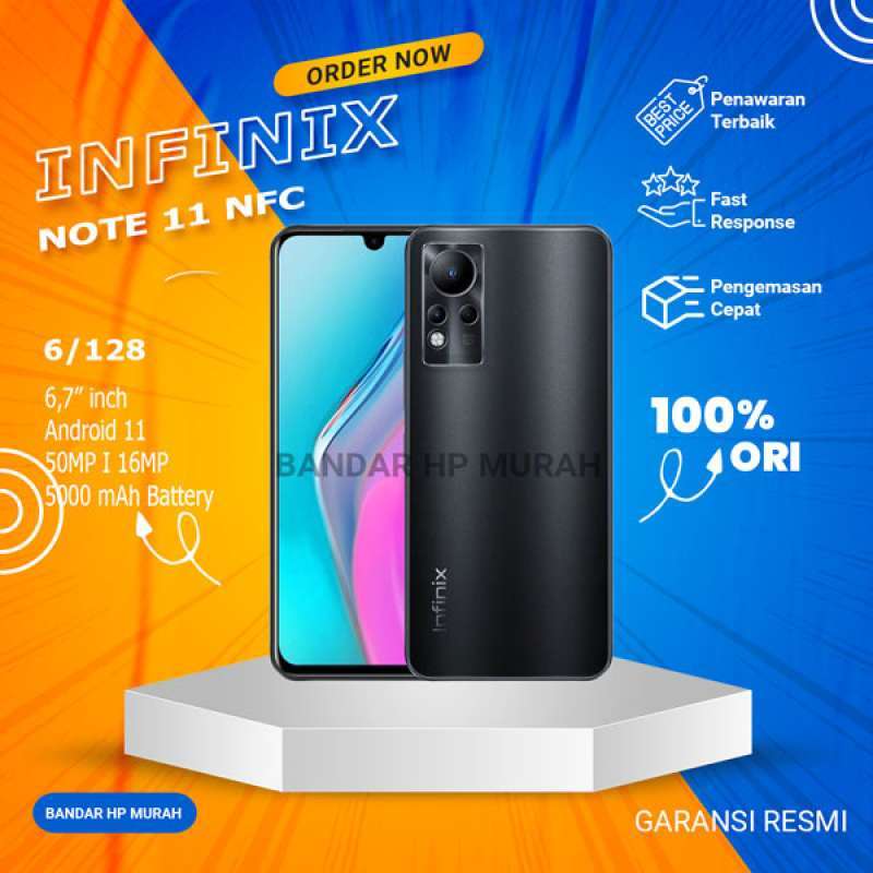 Promo INFINIX NOTE 11 NFC 6GB 128GB - White Diskon 27% di Seller ...