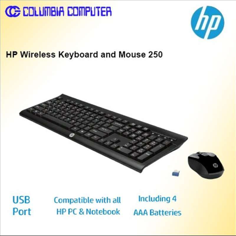 Jual HP Wireless Keyboard and Mouse 250 di Seller Cosmos Computer ...
