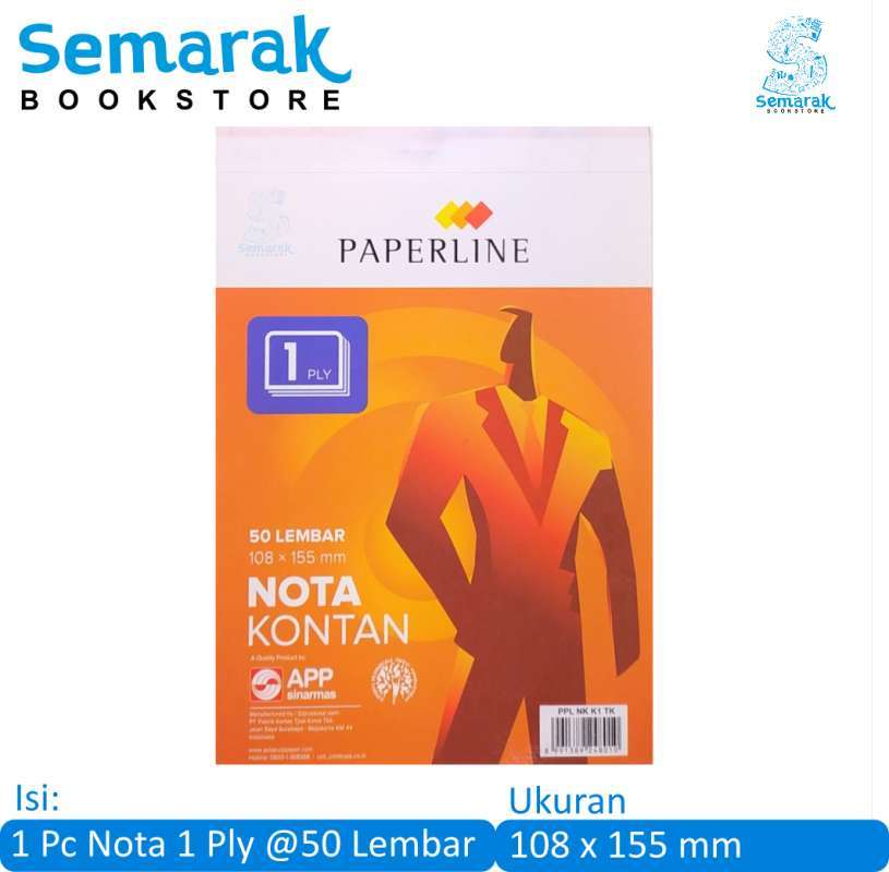 Promo Paperline Nota Kontan Kecil 1 Ply/2 Ply/3 Ply NCR 108x155 mm [1 ...