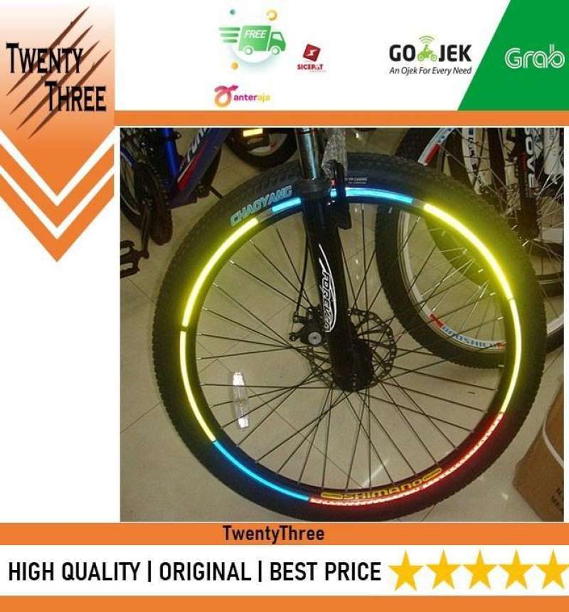 Jual Bicycle Wheel Reflective Sticker / Stiker Velg Roda Sepeda 8 Strip ...