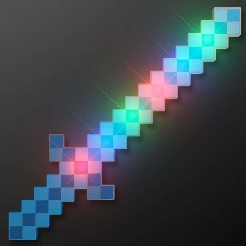 Promo SHINING BLUE DIAMOND SWORD - PEDANG MINECRAFT LED / PEDANG ...