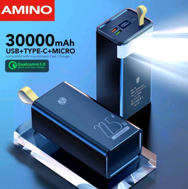 Jual Amino P30 Powerbank 30000 Mah 22.5w 4.5a Digital Display Super Charger Pd+qc 3.0 Di Seller ...