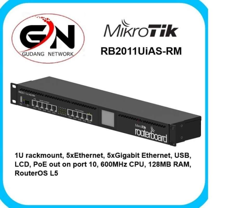 Jual MikroTik RB2011UiAS-RM Routerboard Rackmount 5xLAN 5xGbit LAN ...