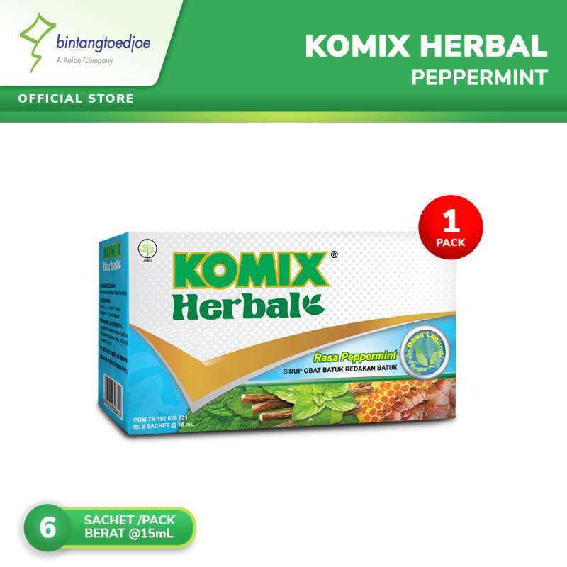 Promo Komix Herbal Peppermint Pack (6 Sachet) Diskon 8% di Seller ...