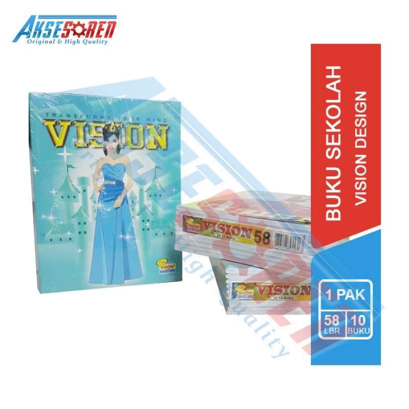 Promo Buku Tulis Sekolah Vision [Isi 58 Lembar/10 Buku/1 Pack] / 1 Pak ...