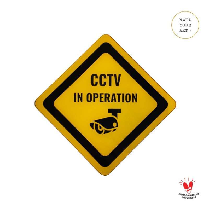 Jual SIGN AKRILIK - CCTV IN OPERATION - SIGN PERINGATAN CCTV di Seller ...