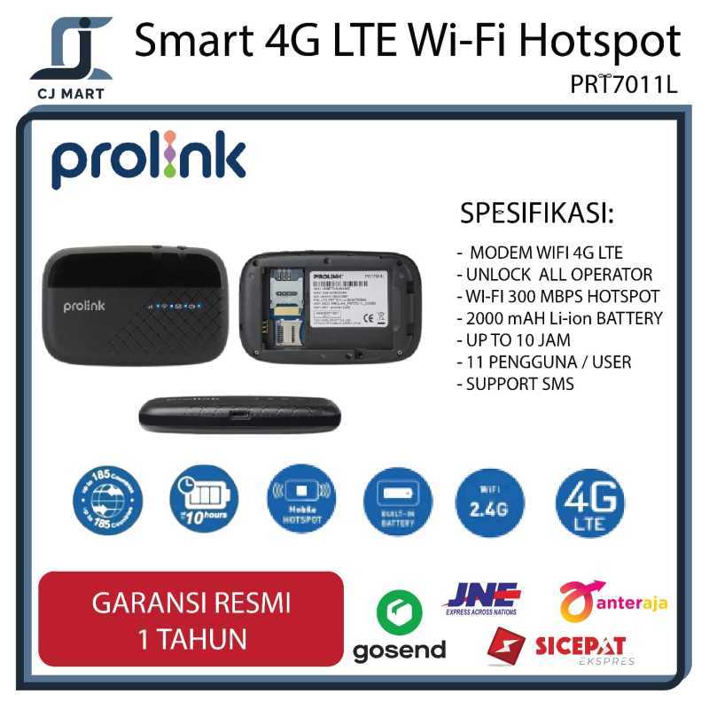Promo MODEM PROLINK 4G PRT7011L / 4G LTE Wi-Fi / MIFI 4G / HOTSPOT ...