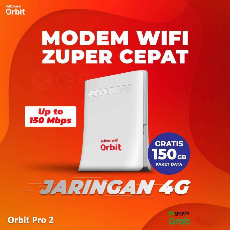 Jual Telkomsel Orbit Pro 2 Modem WiFi 4G High Speed Bonus Data 150GB ...