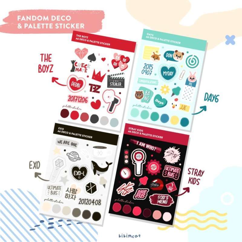 Jual Kpop Deco Sticker Bts Nct Svt Super Junior/ Stiker Cutting Kpop ...