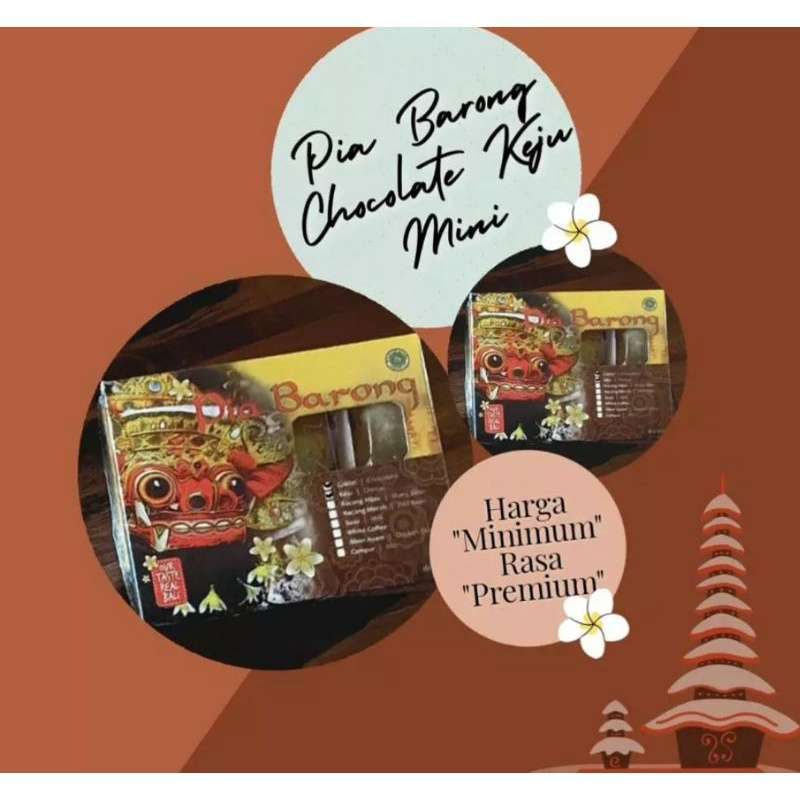 Jual PIA BARONG MINI MIX COKLAT KEJU ISI 8 PCS ASLI KHAS BALI ENAK ...