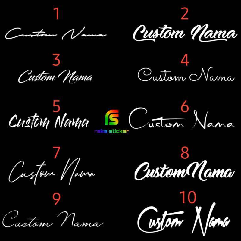 Jual Custom Stiker Nama Tulisan Cutting Ttd Di Seller Wagiman Sticker ...